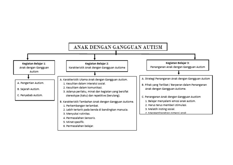 Peta Konsep Modul 4 - Anak Dengan Gangguan Autism | PDF
