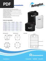 Ficha Técnica Del Tanque Industrial Rotoplas de 25000 Litros | PDF