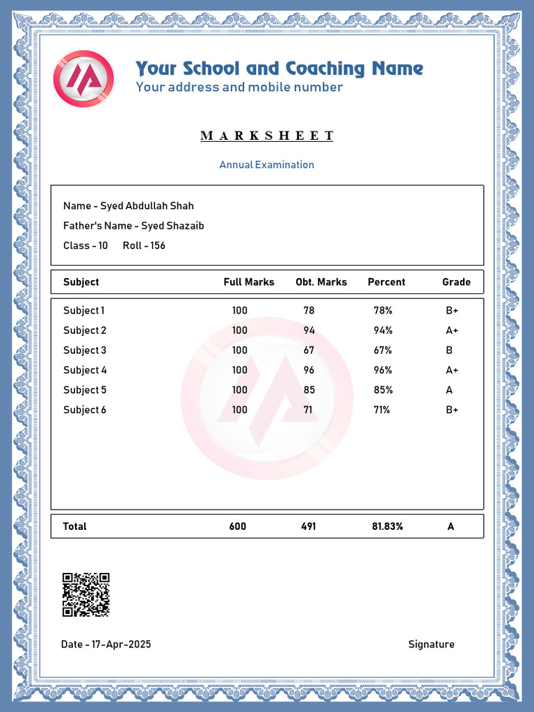Markshhet - Syed Abdullah Shah | PDF