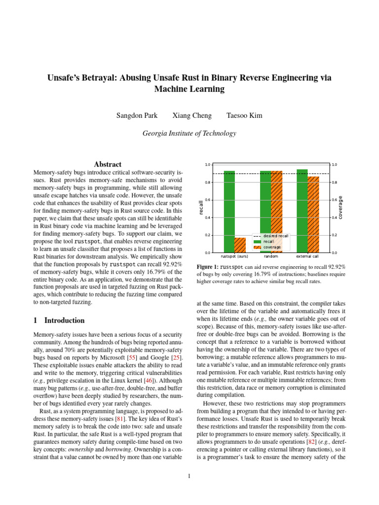 Unsafe Rust: Machine Learning Insights | PDF | Software Bug | Pointer ...