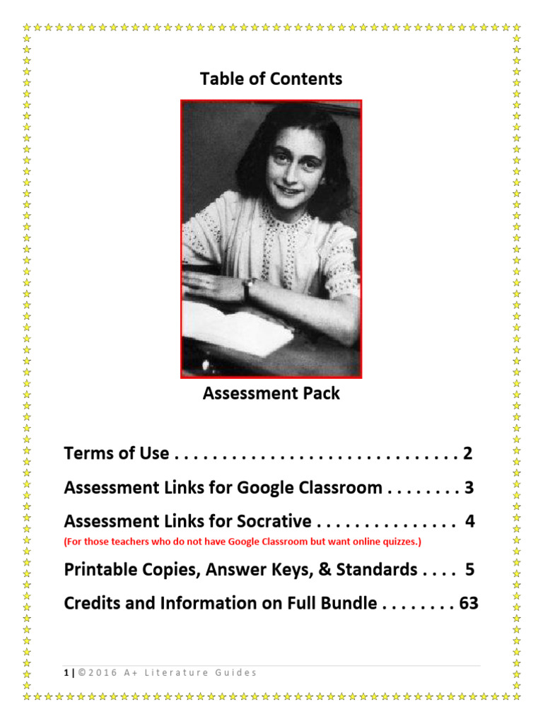 Quiz Pack | PDF | Quiz | Anne Frank