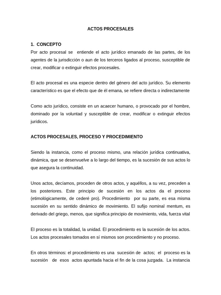 Actos Procesales | PDF | Ley procesal | Demanda judicial