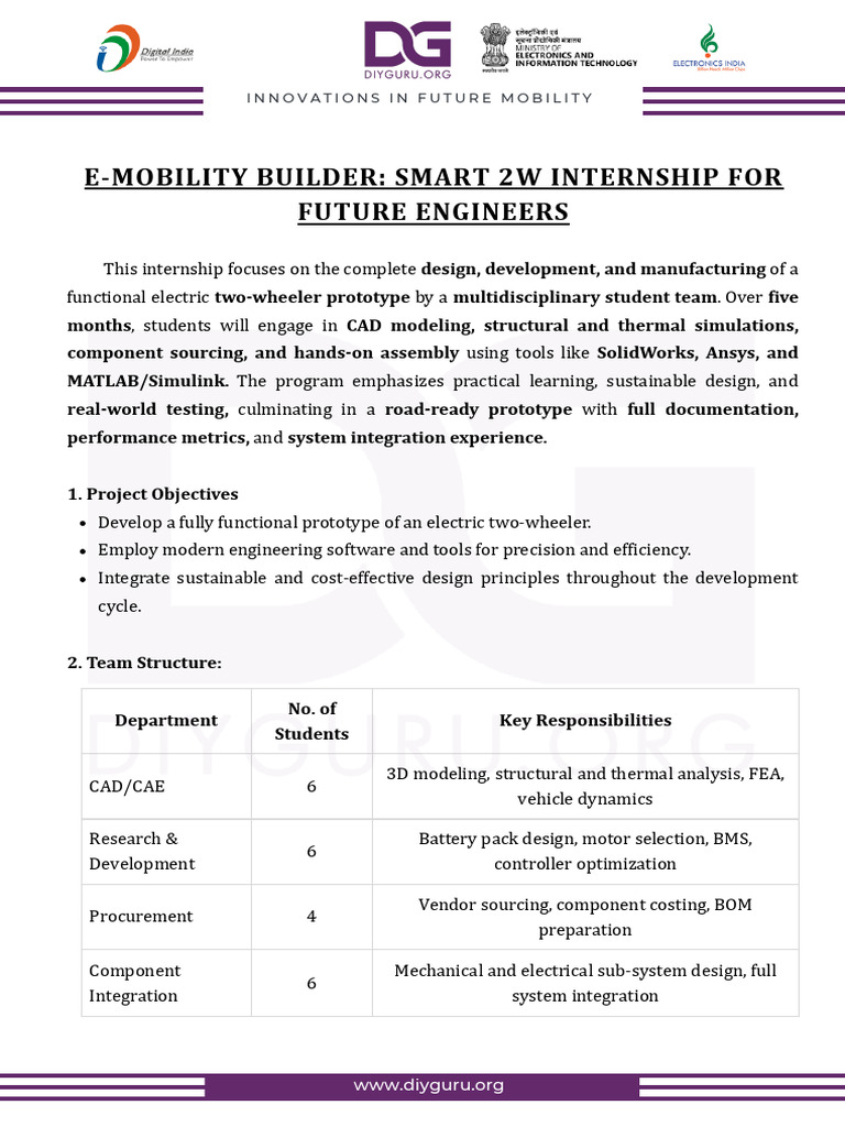 Electric Two-Wheeler Prototype Internship | PDF | Simulation | Brake