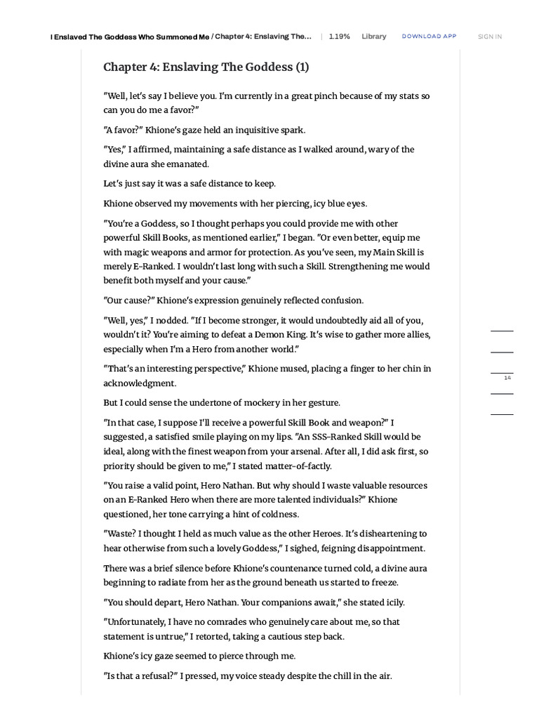 I Enslaved The Goddess Who Summoned Me Chapter 4 - Enslaving The ...