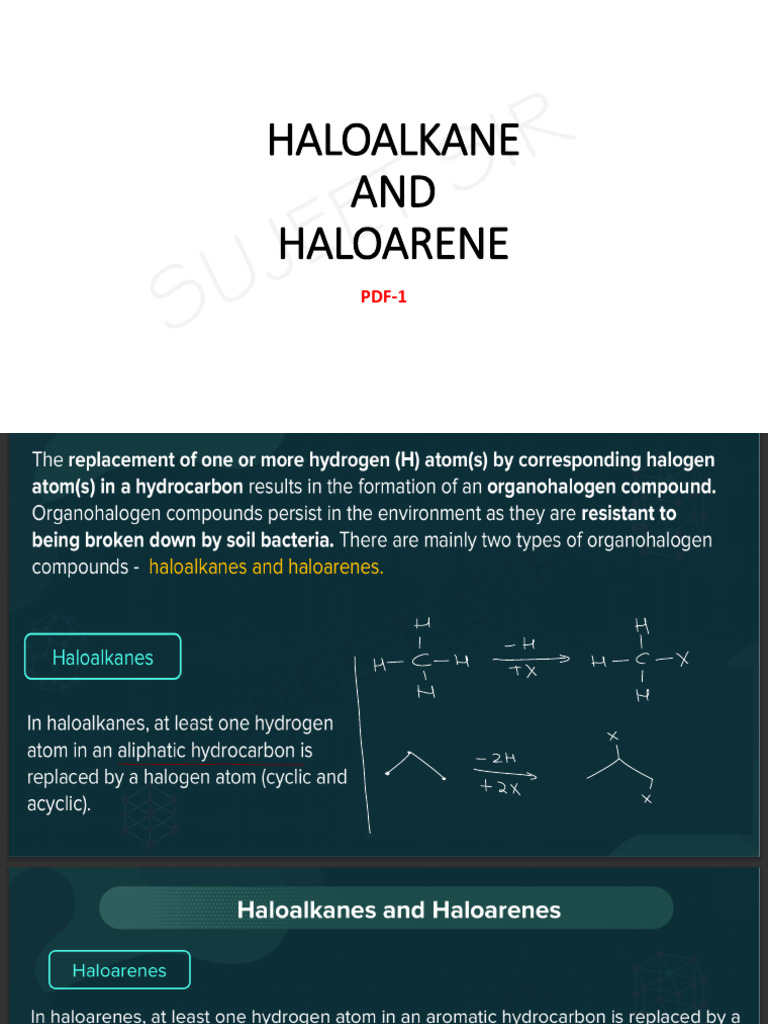Haloalkane and Haloarene P-1 | PDF