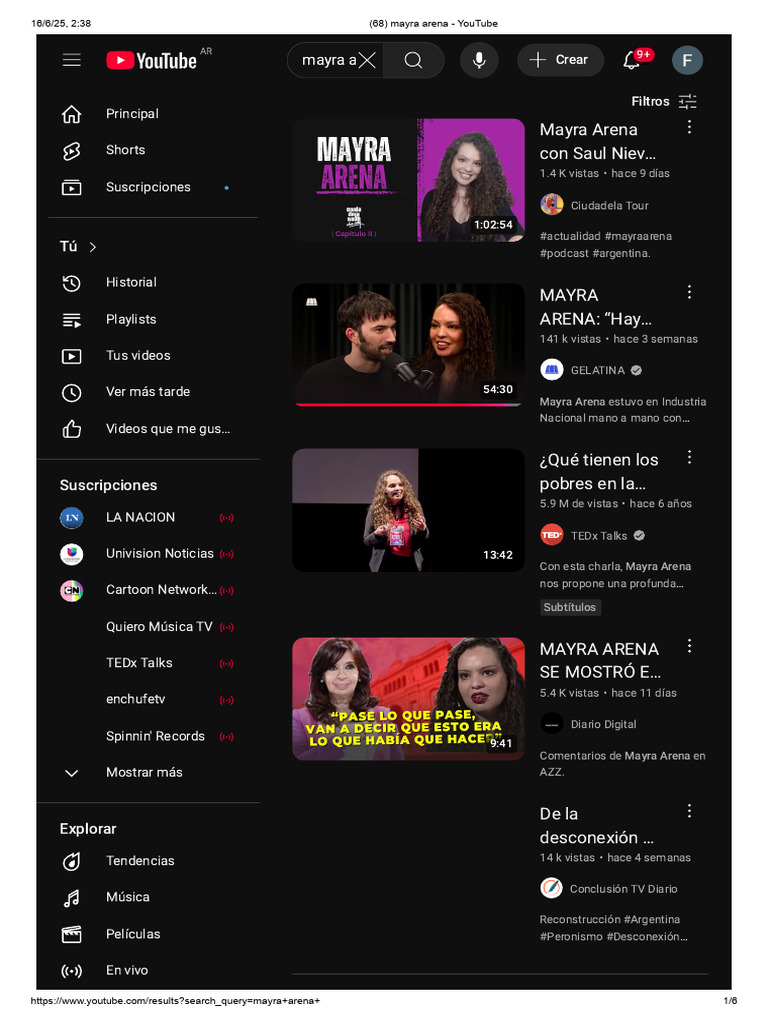 Mayra Arena - YouTube | PDF | Radiodifusión | Televisión