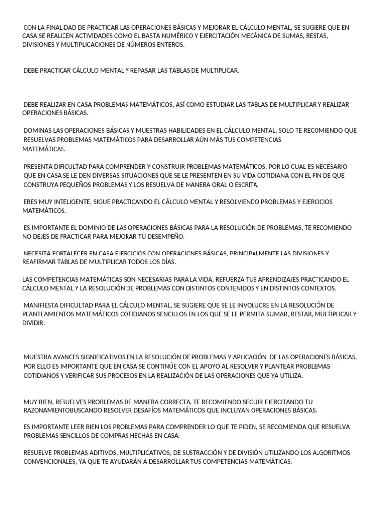 CON LA FINALIDAD DE PRACTICAR LAS OPERACIONES BÁSICAS Y MEJORAR EL ...