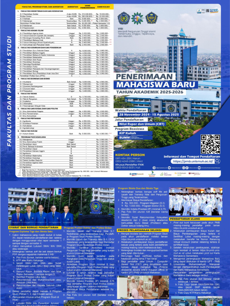 BROSUR PMB UNISMUH 2025-2026 (Compress) | PDF
