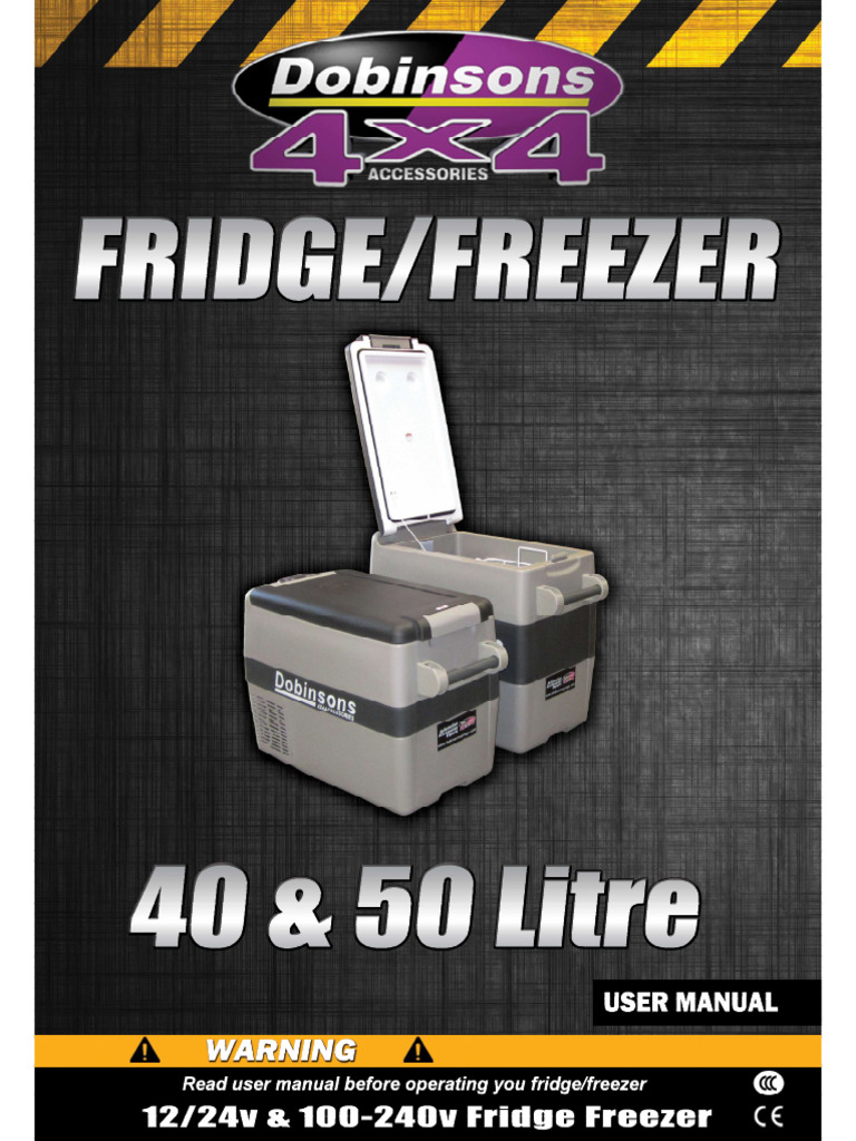 Dobinsons 40L 50L Fridge Manual 1 | PDF