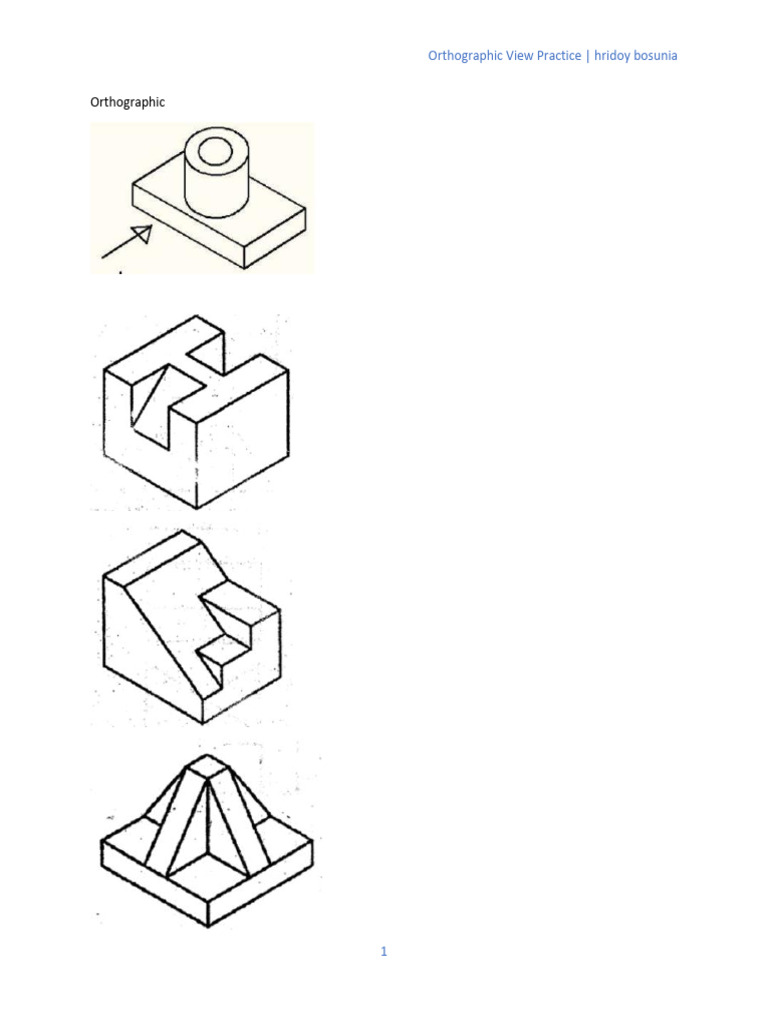 Orthographic View Practice | PDF