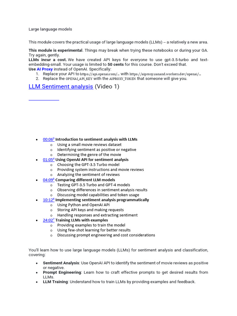 Using Large Language Models for Analysis | PDF | Cluster Analysis ...