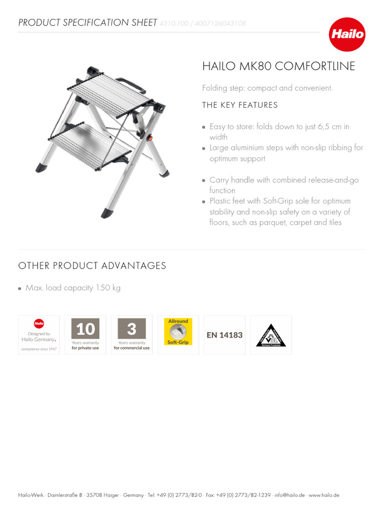 Hailo Folding Steps 4310-100 en | PDF