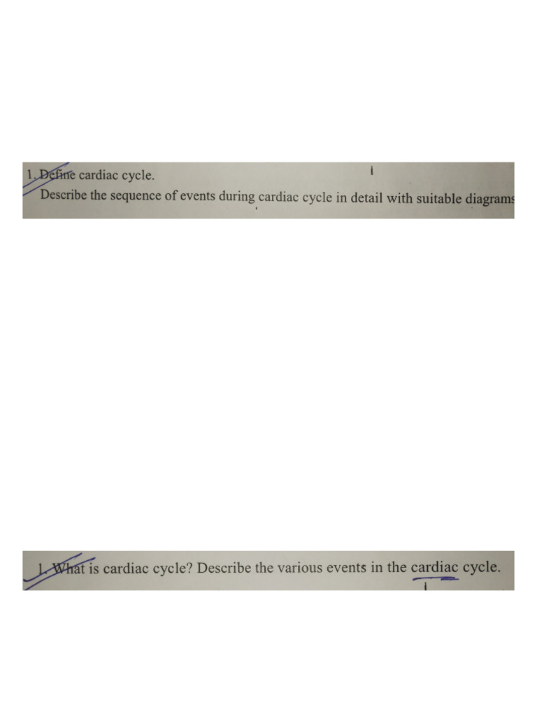 Cardiac Cycle 4 Question | PDF