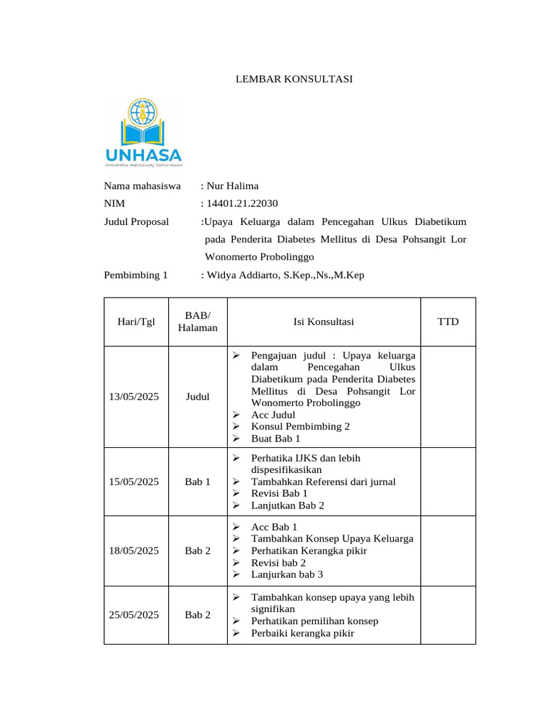 Lembar Konsul Ima | PDF