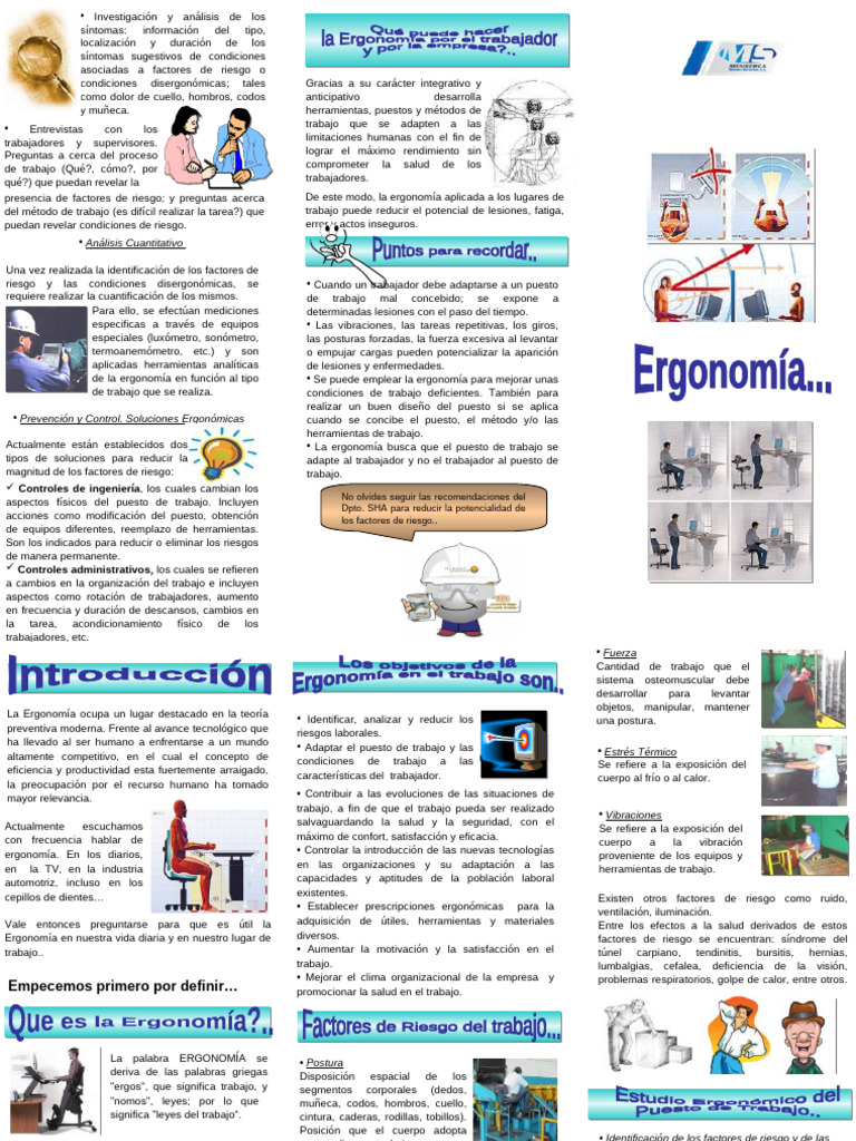 Triptico Ergonomia | PDF