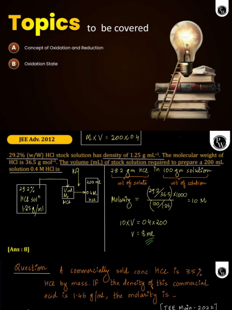 REDOX Reaction 01 - Class Notes | PDF