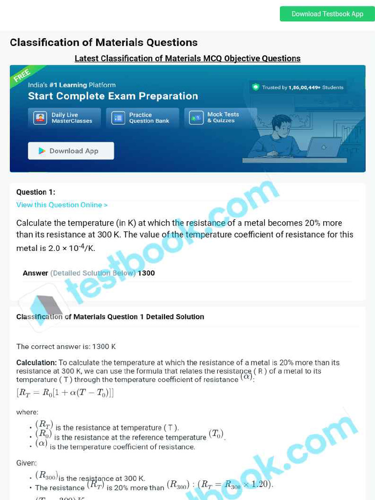 Classification of Materials | PDF