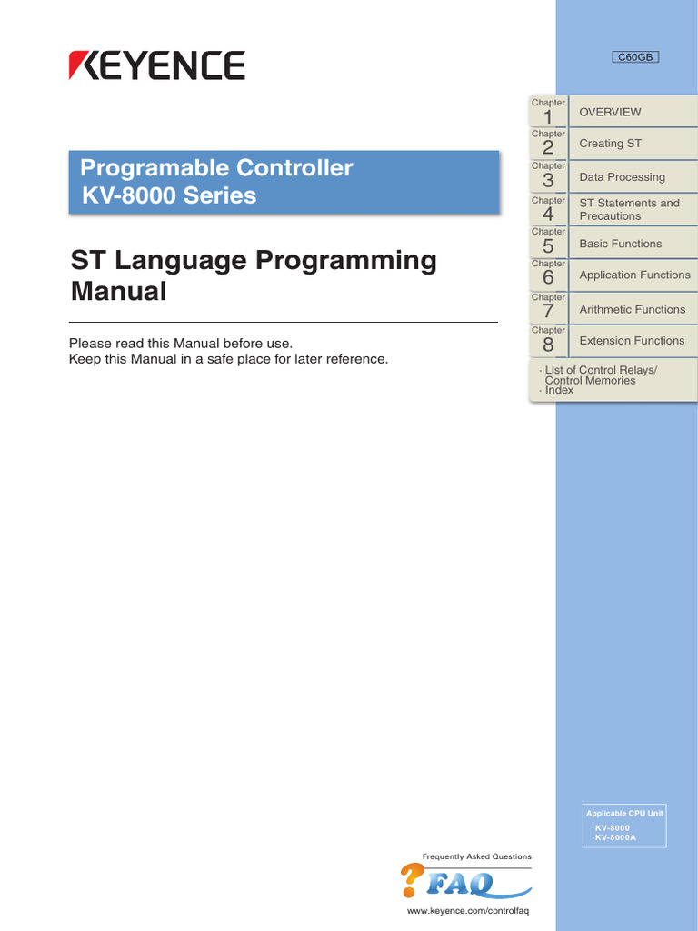 As 125345 KV-8000 Om C60GB WW GB 2022 1 | PDF | Programmable Logic Controller | Central ...
