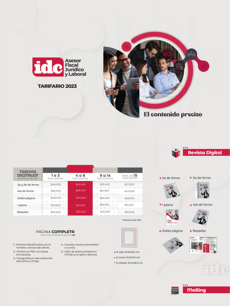 Tarifario IDC | PDF