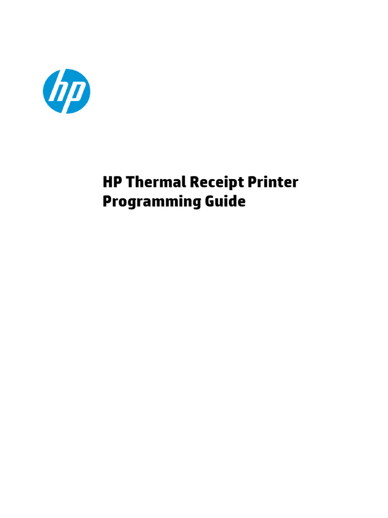 HP Thermal Receipt Printer Programming Guide | PDF | Ascii | Printer (Computing)