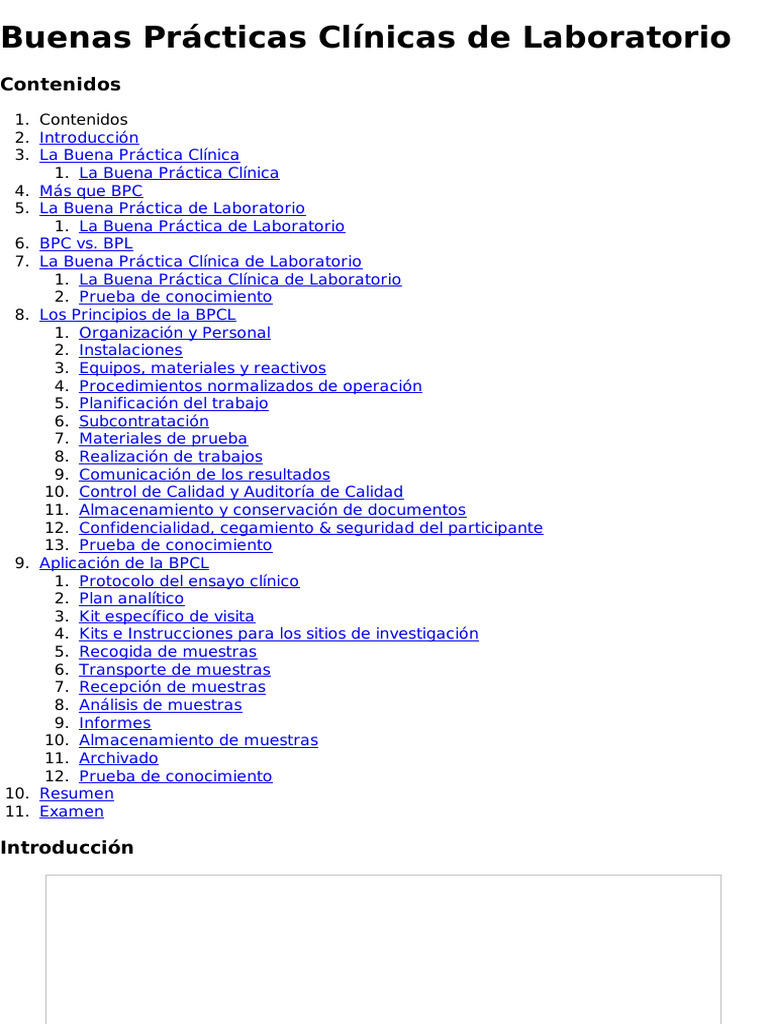 Buenas Practicas Clinicas de Laboratorio | PDF | Laboratorios | Ensayo ...