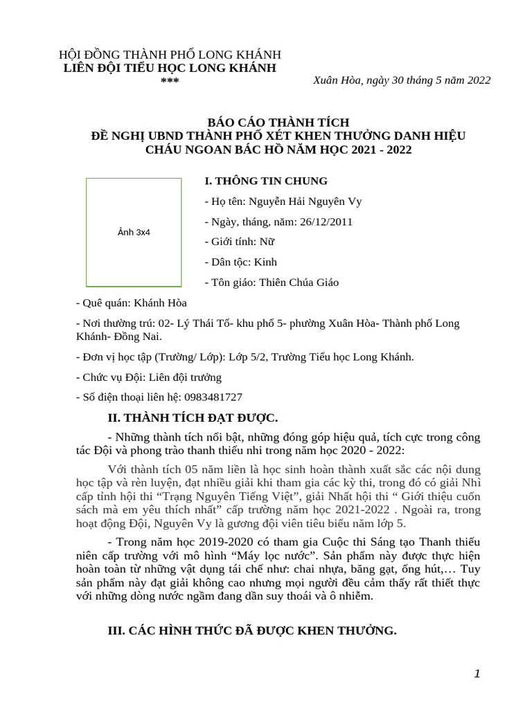 BCTT KHEN THƯỞNG CNBH 2022 (UBND TP) | PDF