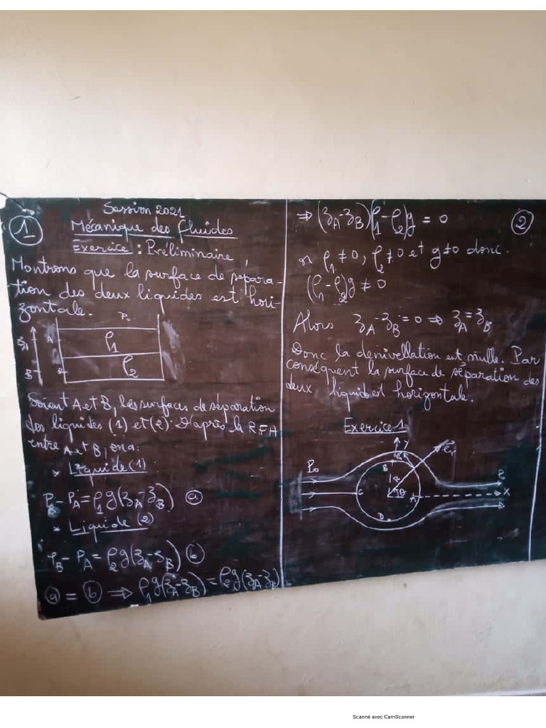 Corrigé Sessions Méca Des Fluides | PDF