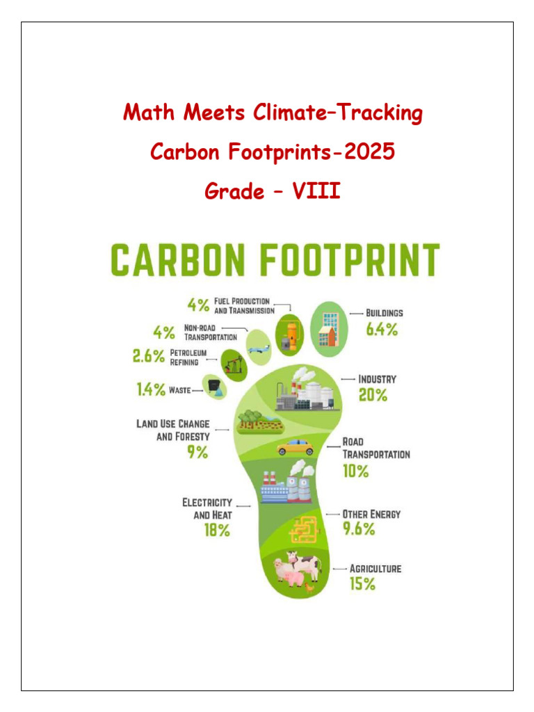 Carbon Footprint Math Project for VIII | PDF | Carbon Footprint
