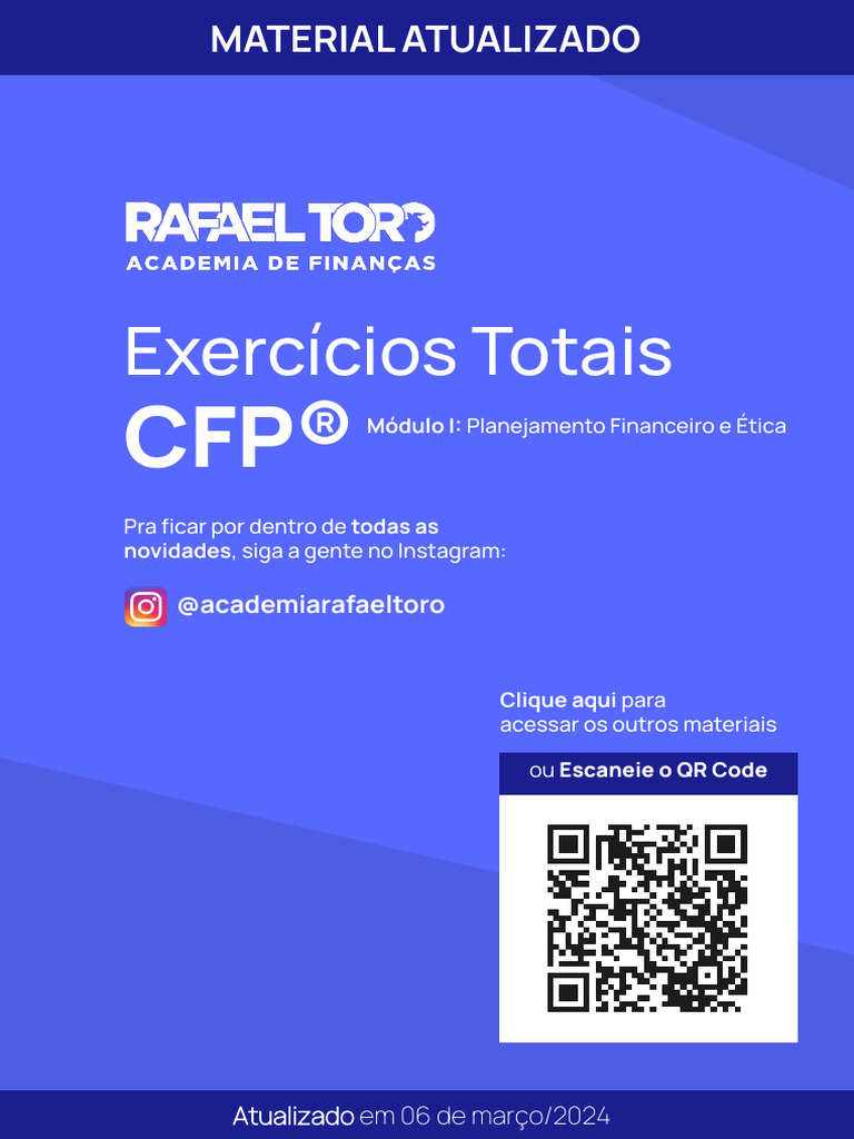Exercicios Totais EXM 46 - Modulo 1 | PDF | Investimentos | Fundos mútuos