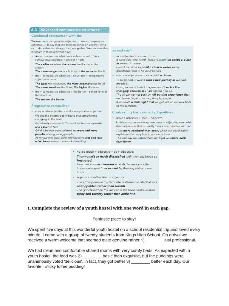 Advanced Comparative Structures | PDF