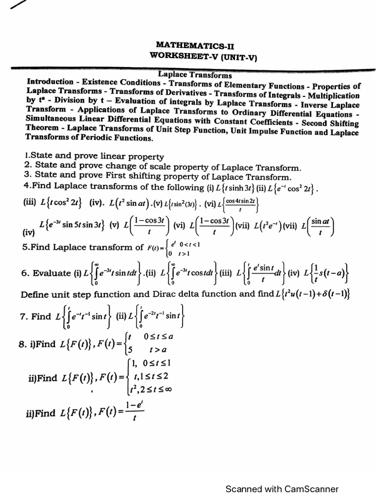 Laplace Transformation | PDF