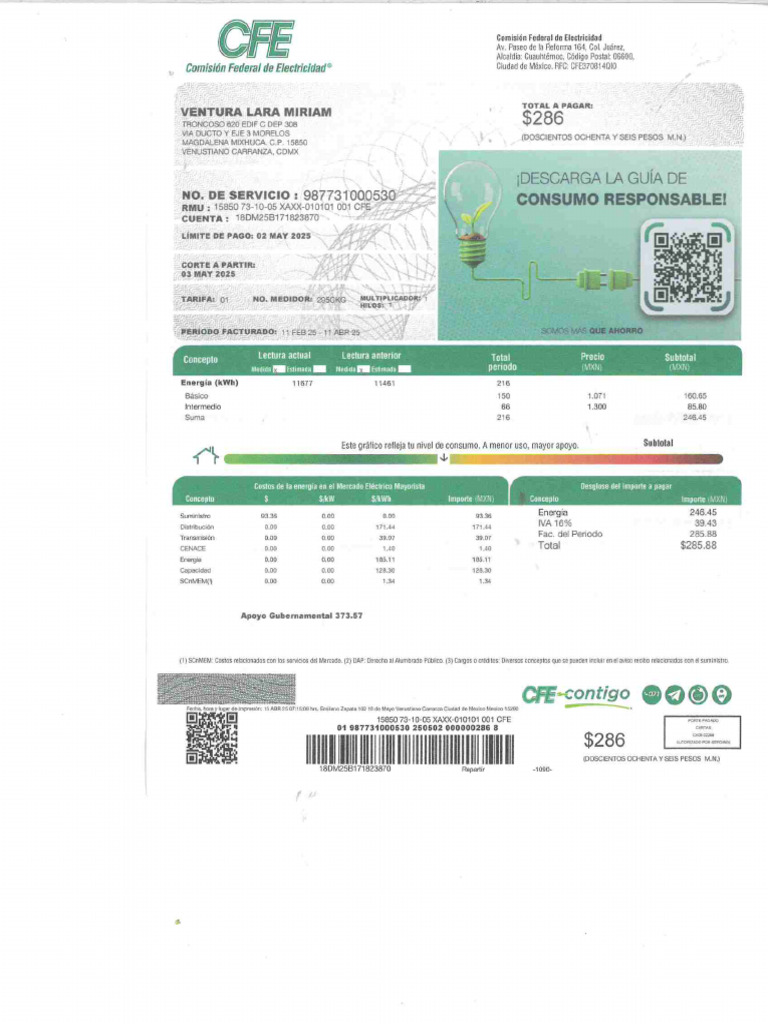 COMPROBANTE DE DOMICILIO | PDF