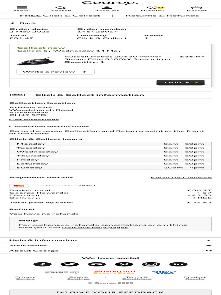 Click & Collect Order Details | PDF