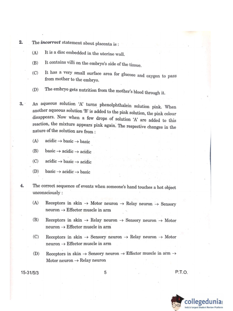 CBSE Class 10 Science Question Paper 2024 SET 31-5-3. | PDF