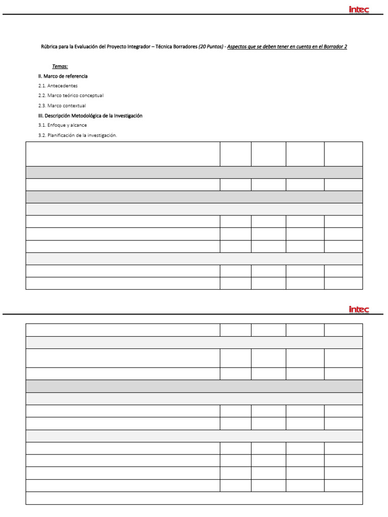 Rub - Borrador.2 | PDF | Planificación