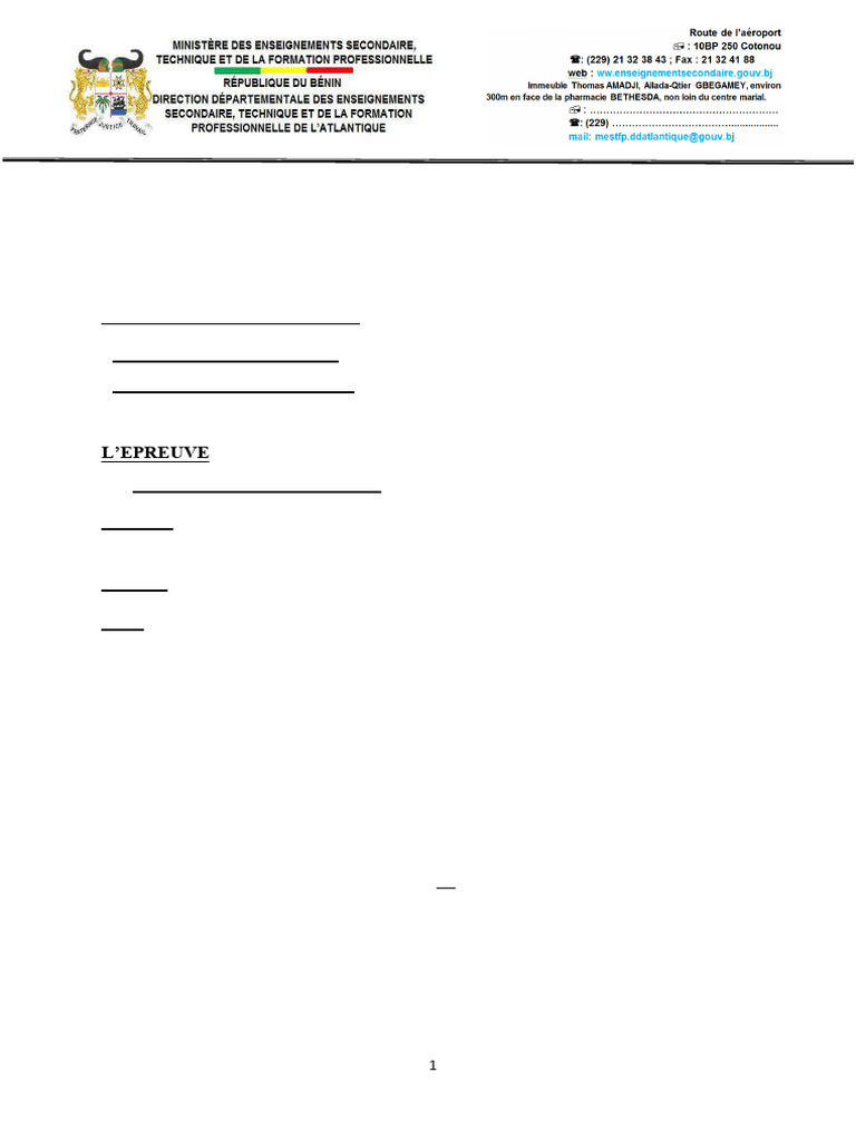 Nutritional Value Exam for BEPC 2025 | PDF | Nutrition | Diet & Nutrition