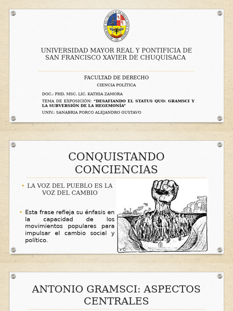 Power Point | PDF | Antonio Gramsci | Hegemonía