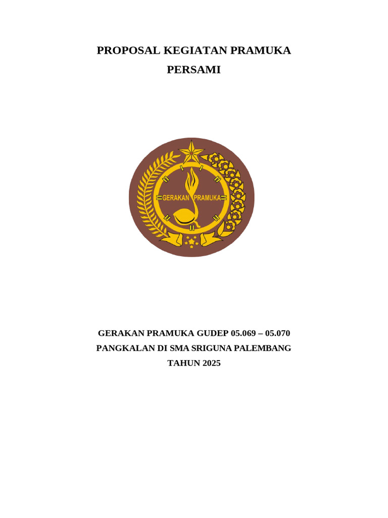 Proposal Kegiatan Pramuka Persami Siap Print 2023 Compress (1) 1 | PDF
