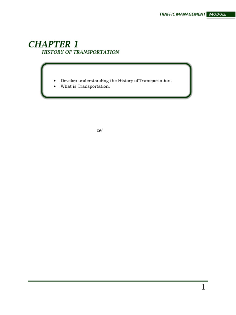 History of Transportation Overview | PDF | Traffic | Rail Transport