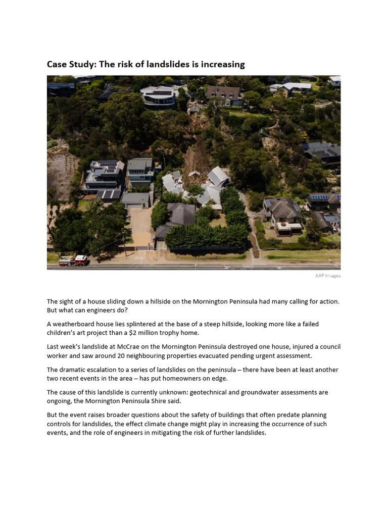Increasing Landslide Risks in Australia | PDF | Landslide ...