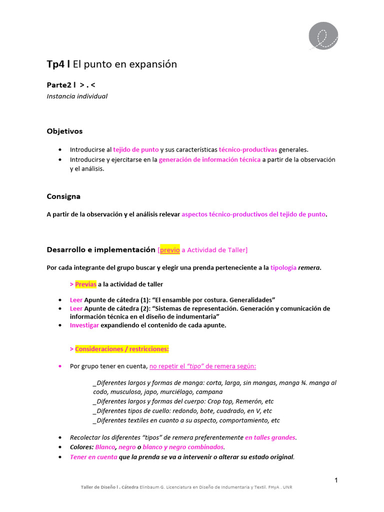 Consigna Tp4 Parte 2 | PDF | Ropa | Diseño de moda
