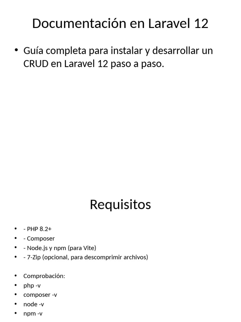 Laravel12 CRUD Completo | PDF | Ingeniería de software | Ingeniería Informática
