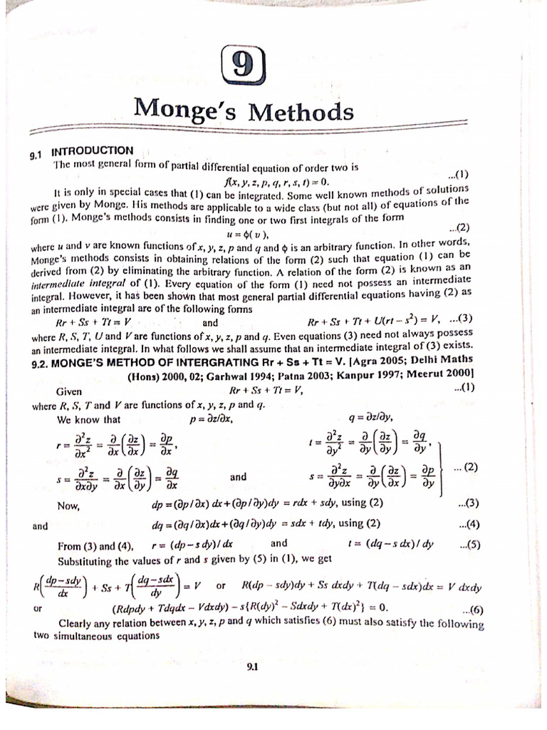 Monge's Method | PDF