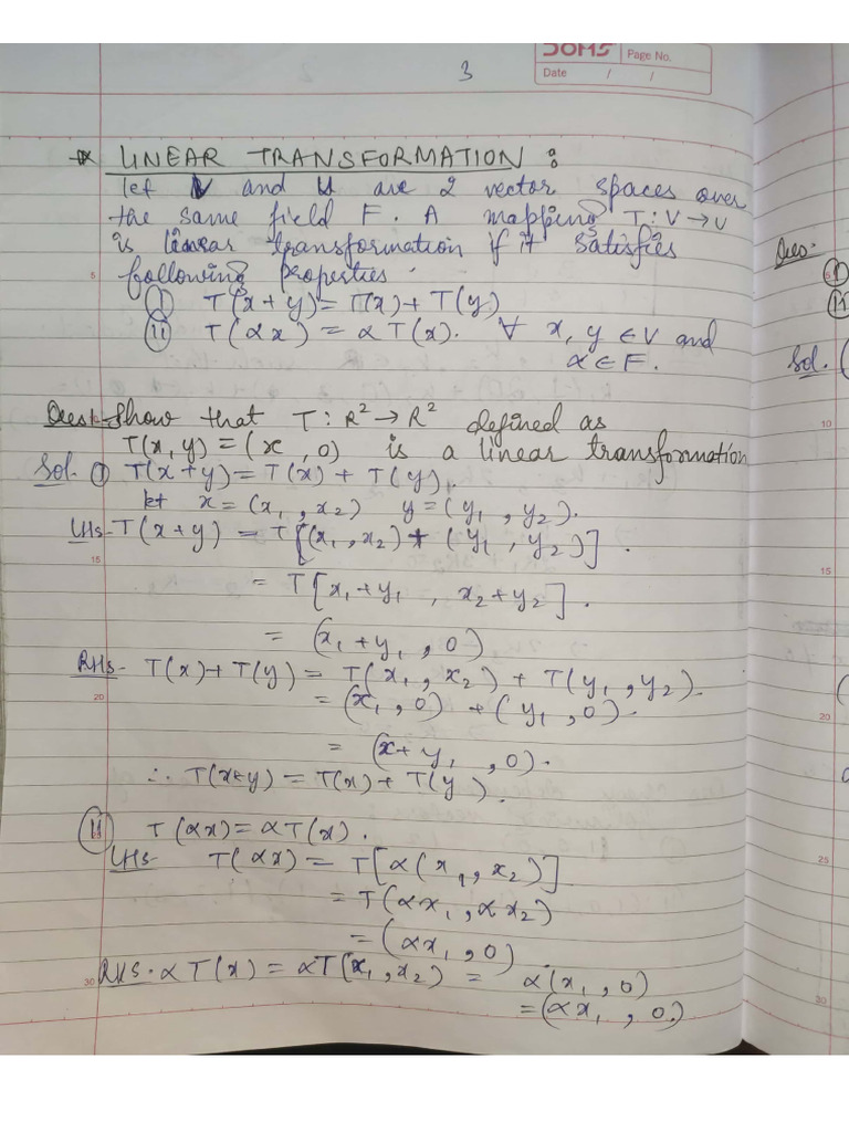 MATRICES After Linearly Dependent. | PDF
