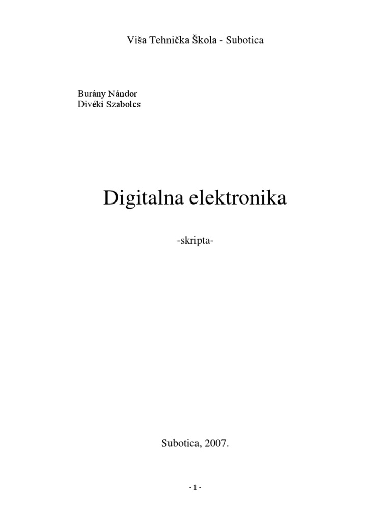 Digitalna Elektronika | PDF