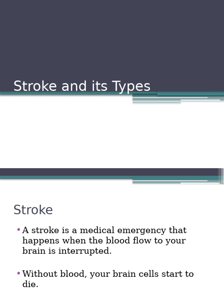 Stroke and Its Types | PDF | Stroke | Ischemia