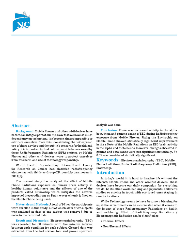 AIIMS Envirochip EEG Paper Current Advances in Neurology Neurological Disorders 1 | PDF ...