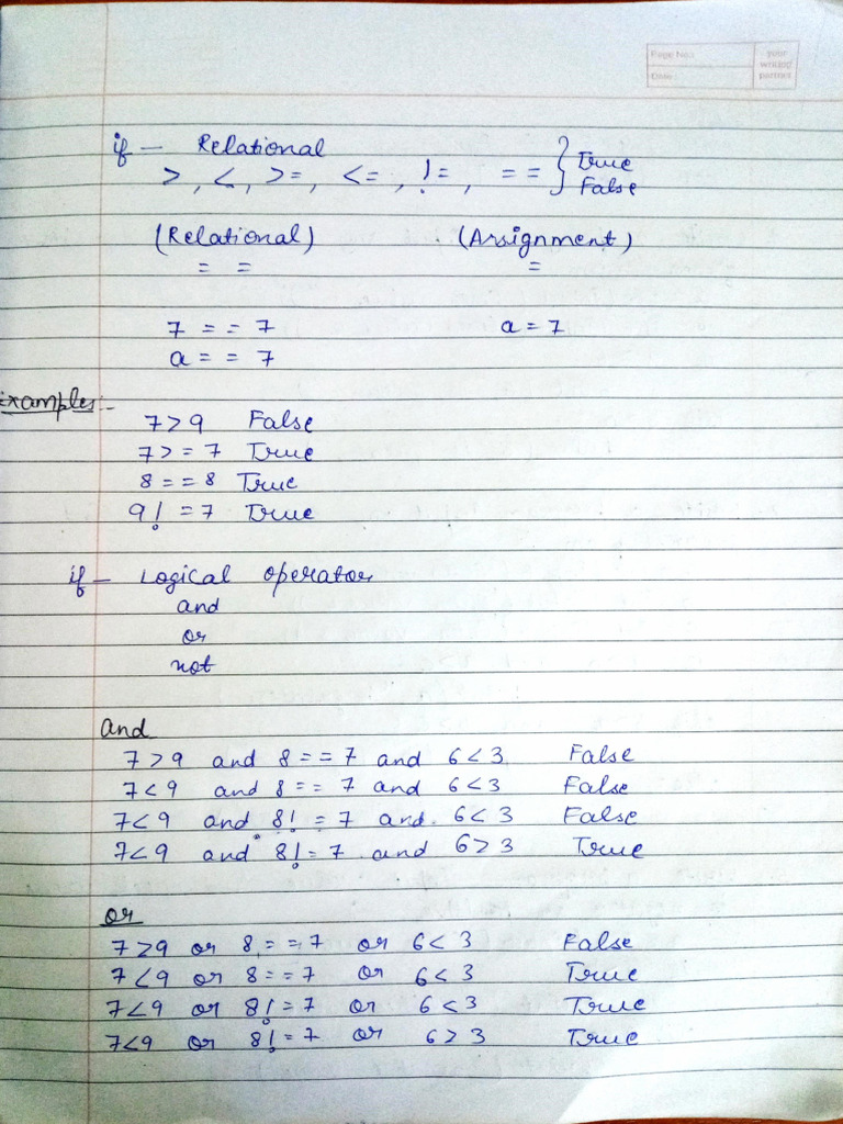 Class 9 (Python Condition) | PDF