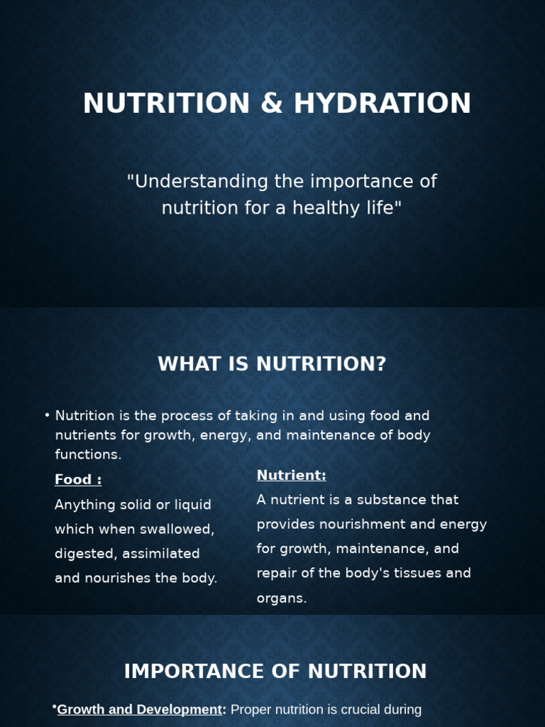 Nutrition and Hydration Essentials | PDF | Nutrition | Diet & Nutrition