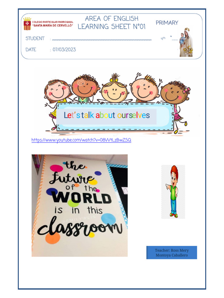 Sesion N01 Talk About We 4to Grado 2023-Print | PDF